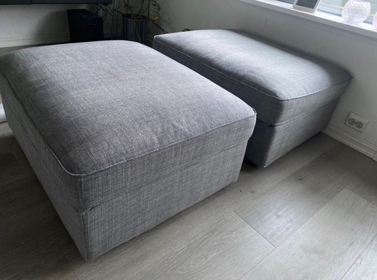 IKEA puff med oppbevaring - Reservert | FINN-torget