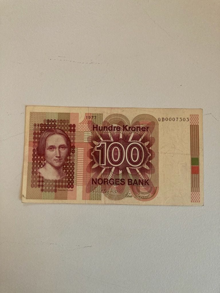 100 kr. seddel 1977 QD | FINN-torget
