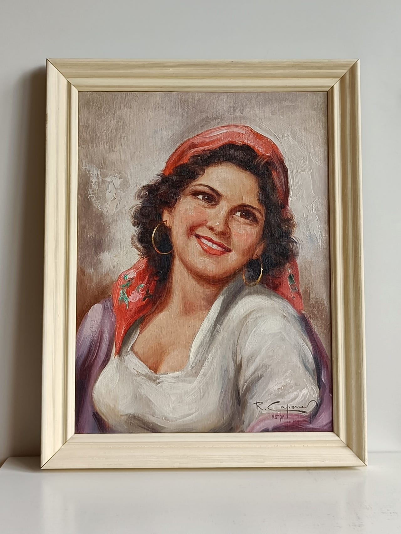 Originalt oljemaleri fra Capri, 1950-talls, av kunstneren Remo Capone ...