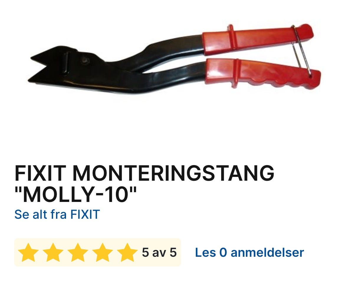 Til leie: Fixit monteringstang/ Gipsankertang | FINN torget