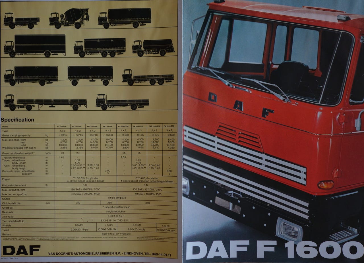 DAF F1600/1800/2200/2600 brosjyrer ca 1972 | FINN torget