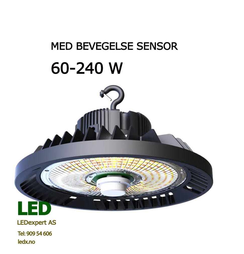 Spar strøm! LED taklampe med bevegelse sensor 200W | FINN-torget