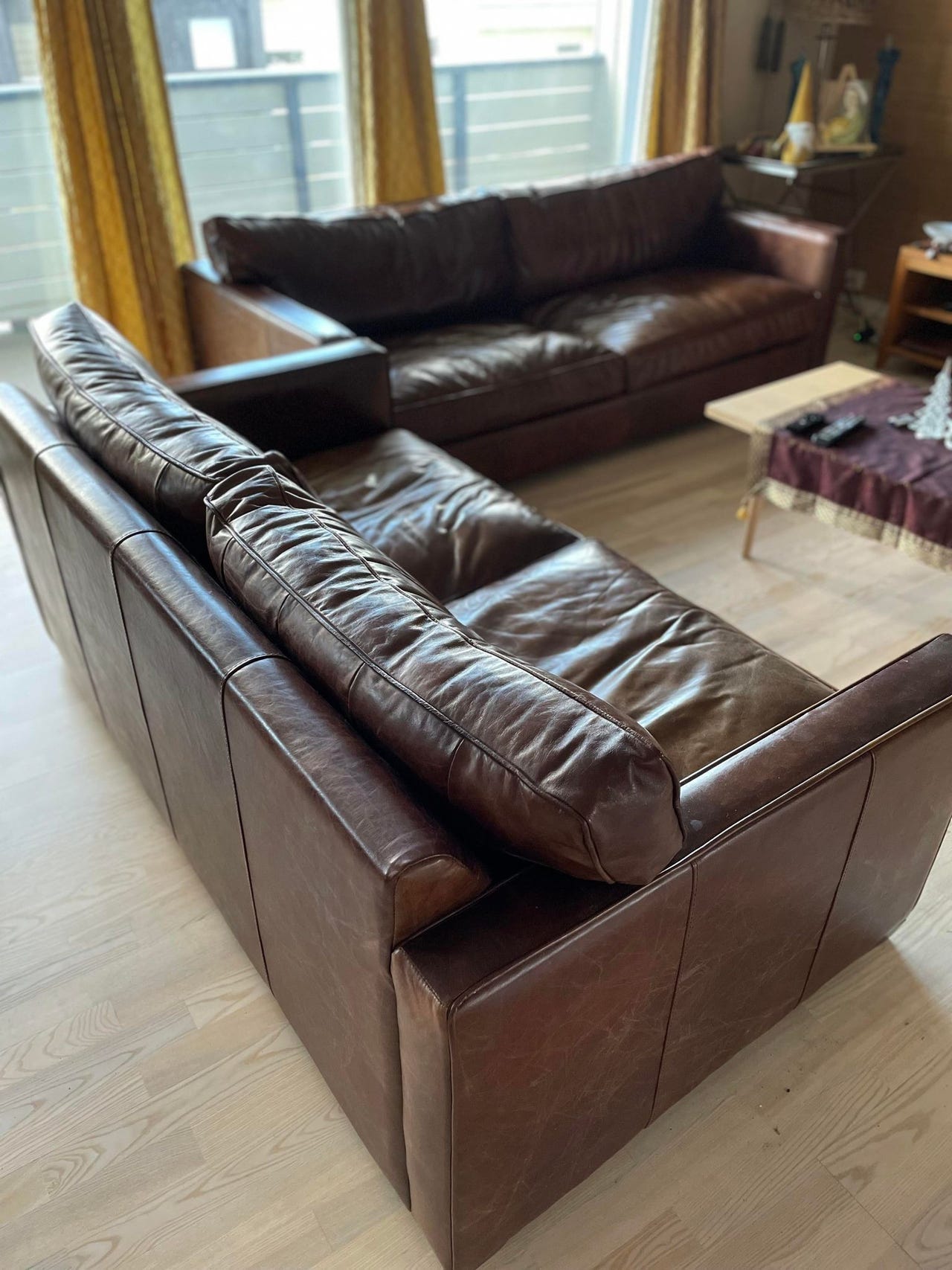 Nydelig vintage skinnsofa - Prince William ekte skinn - 2 stk | FINN torget