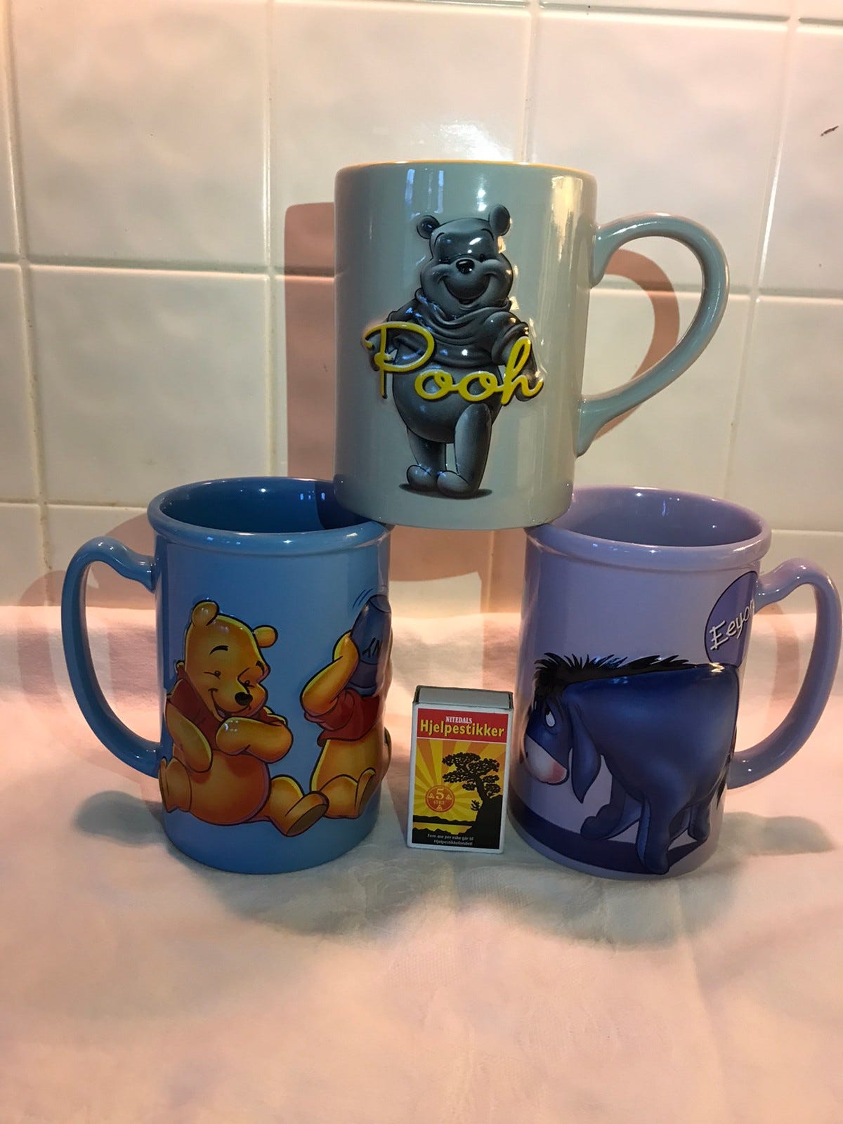 Store Ole Brumm og Tussi kopper/krus. | FINN.no