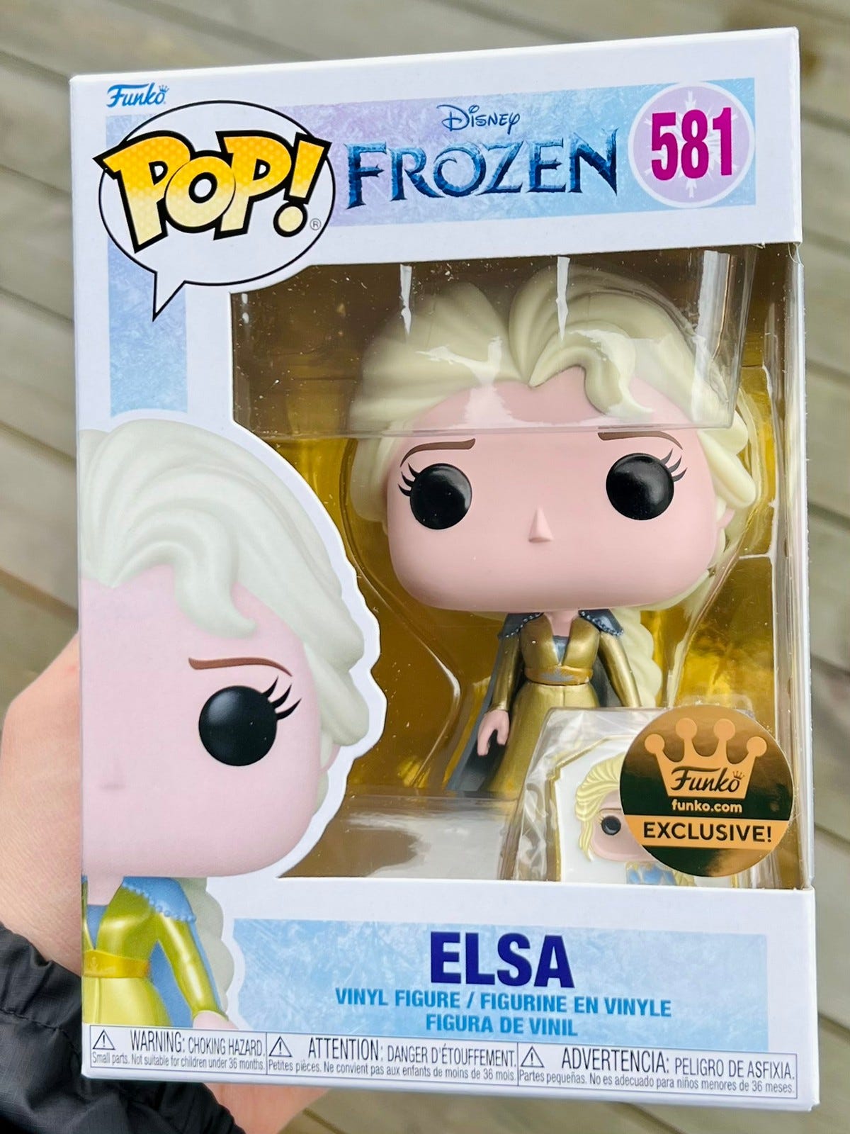 Funko Pop! Elsa (Gold) with Pin | Frozen | Disney (581) Excl. to Funko-Shop | FINN-torget