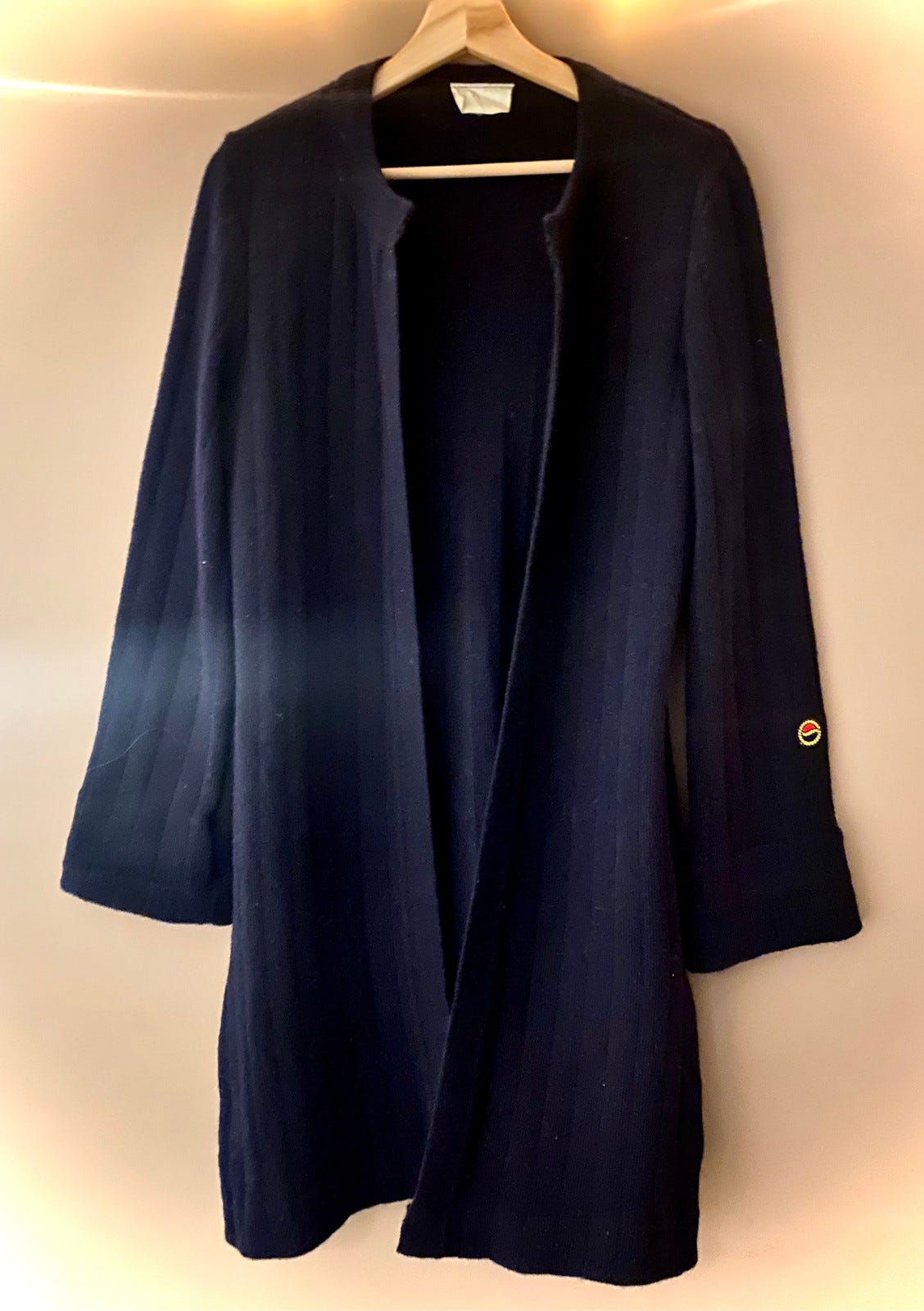 Vintage, Navy Cardigan fra Busnel | Str 40 | FINN-torget