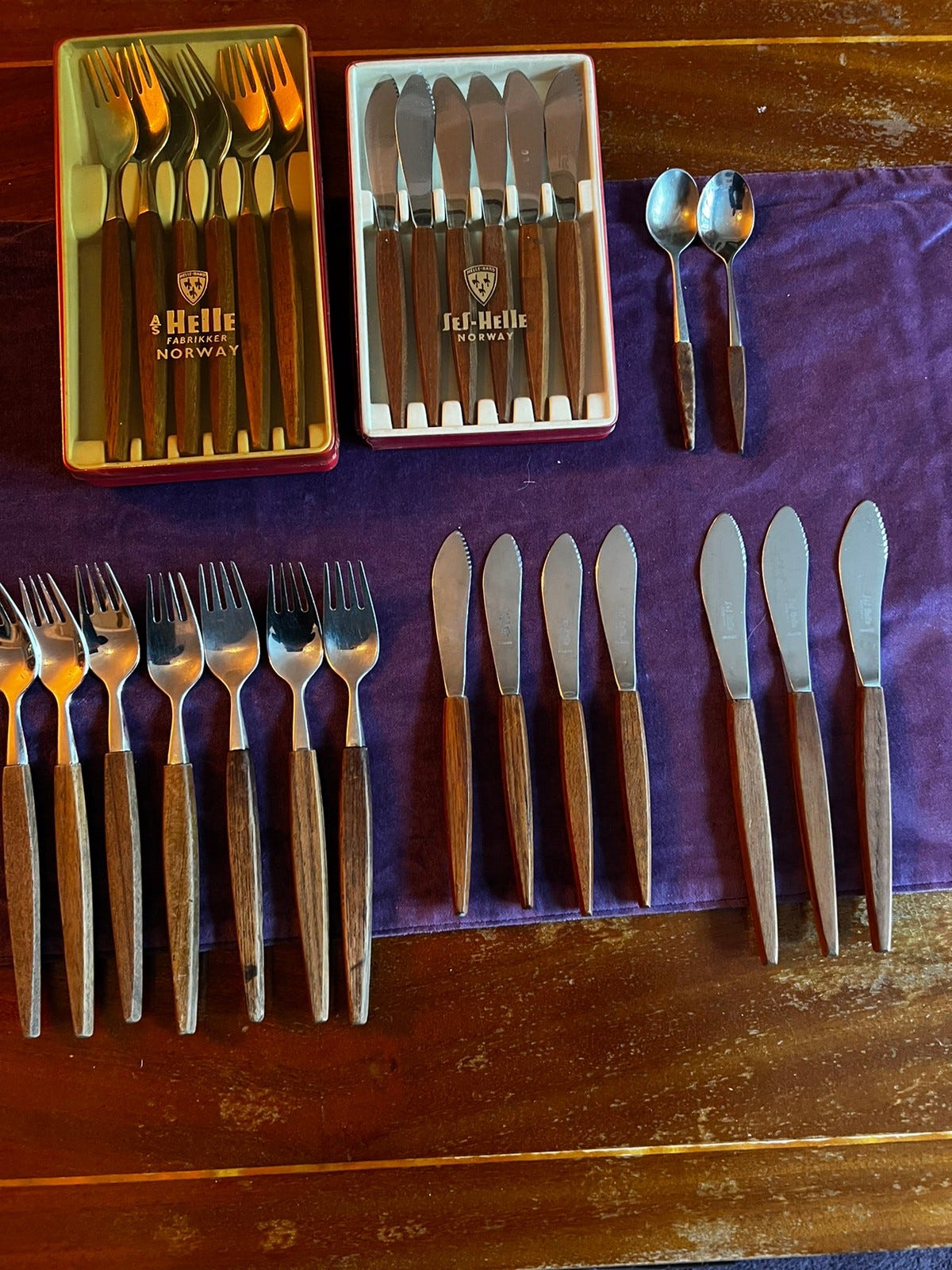 Retro teak Helle bestikk | FINN-torget