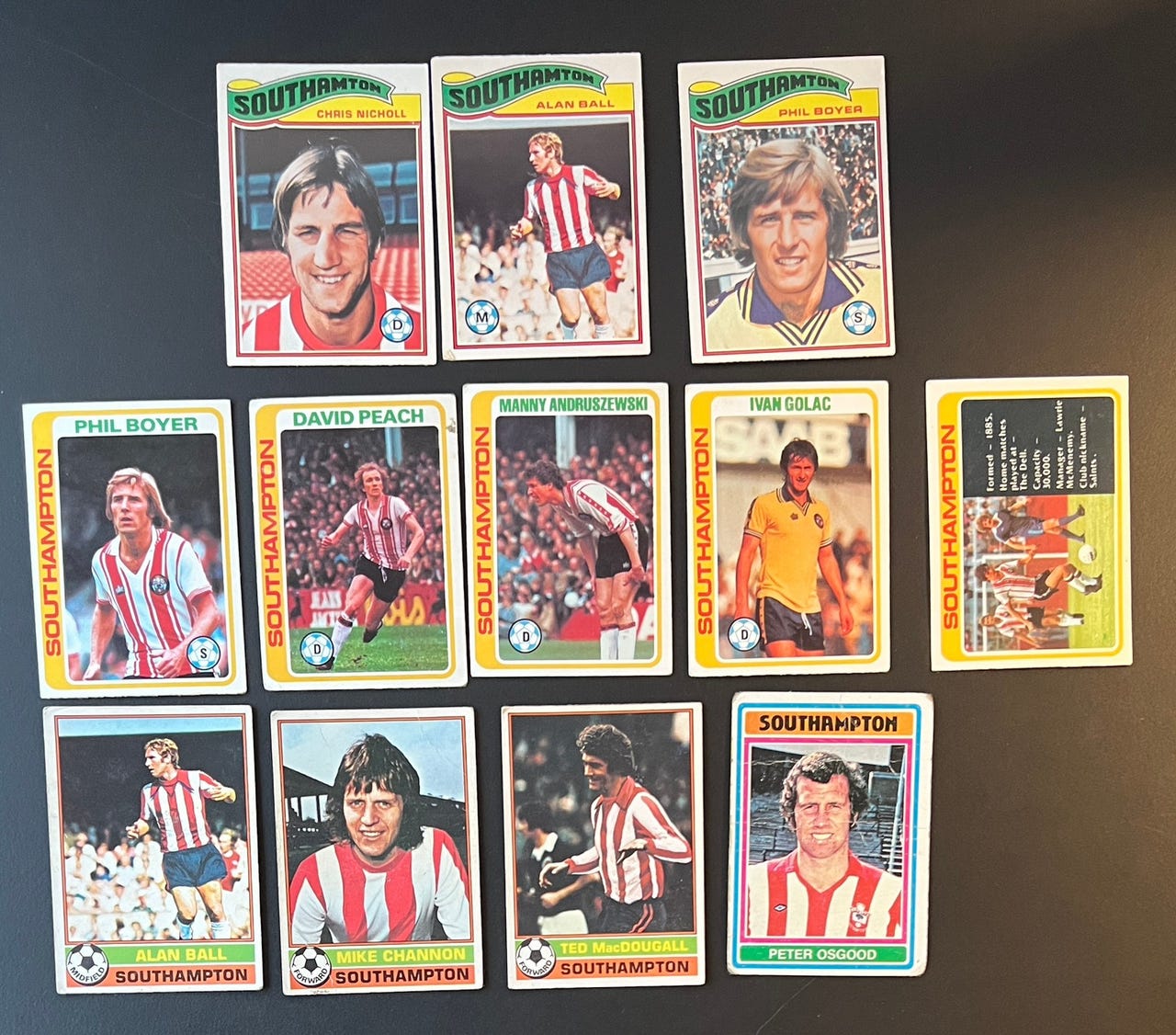 Fotballkort - Southampton - 12 stk. fra 1970-tallet | FINN-torget