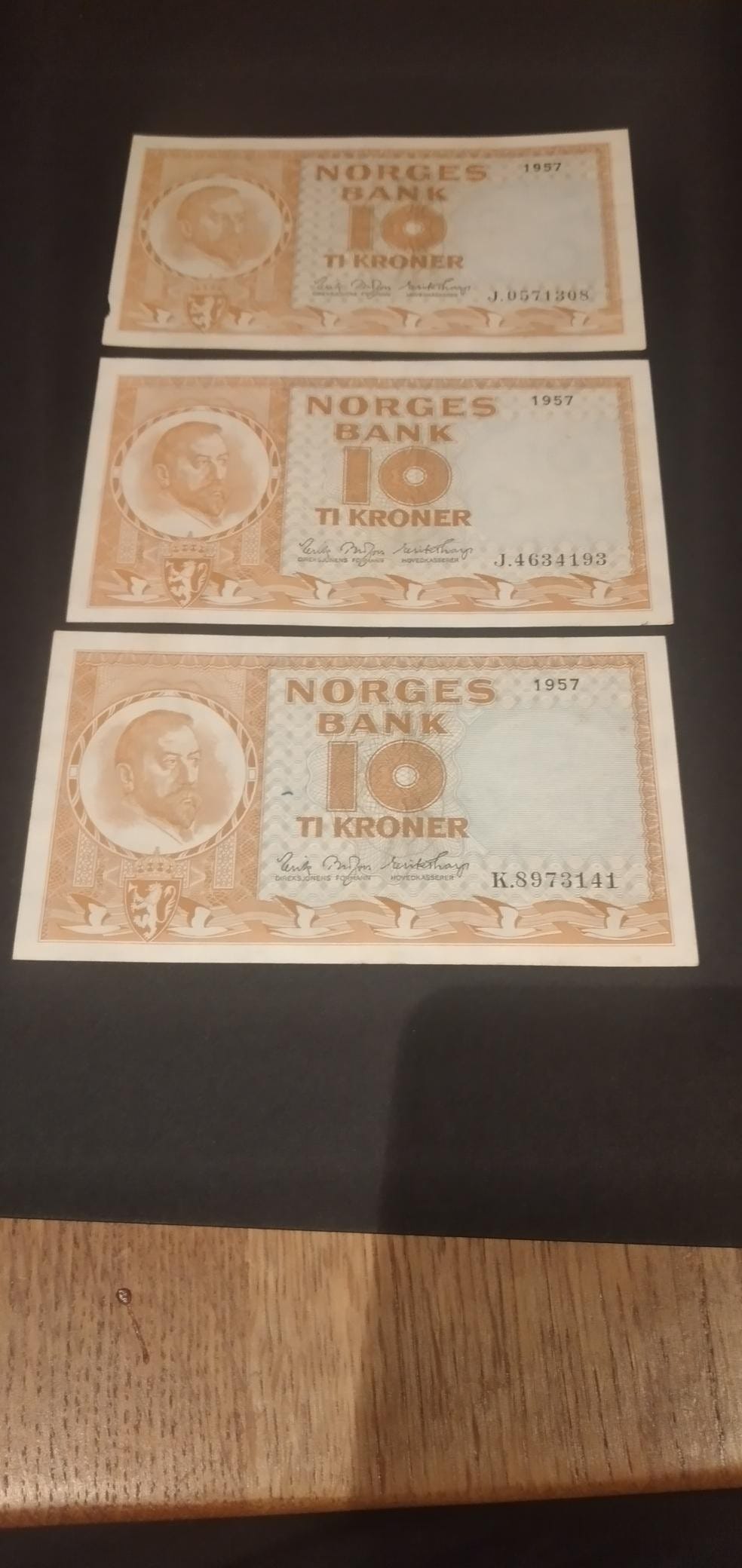 10 krone seddel 4 utgave Norge 1954-1973 | FINN-torget