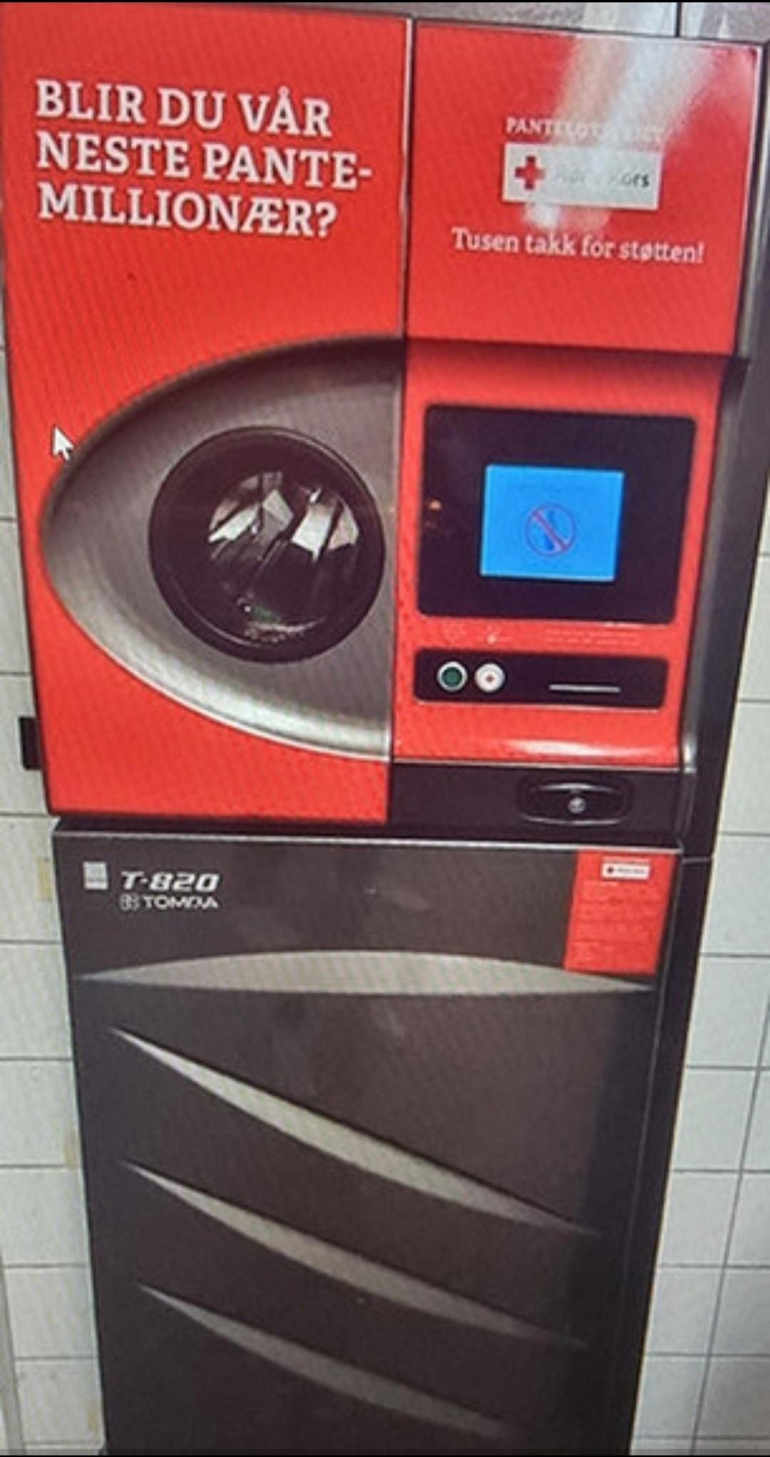 TOMRA T-820 PANTEAUTOMAT/PANTEMASKIN. DEMONTERT!!! | FINN torget