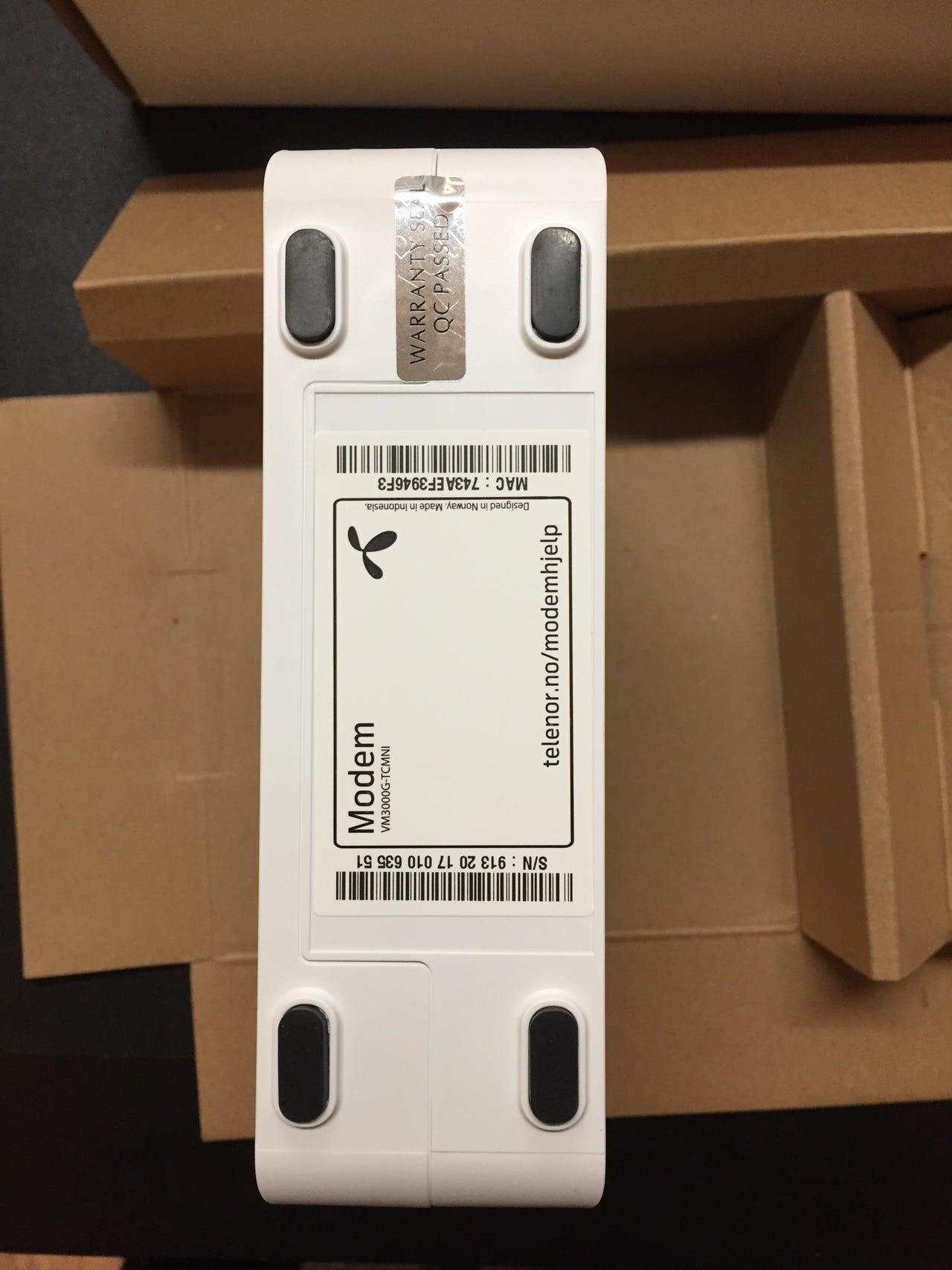 Ny Telenor Modem VM 3000G med kabler og strømforsyning | FINN torget