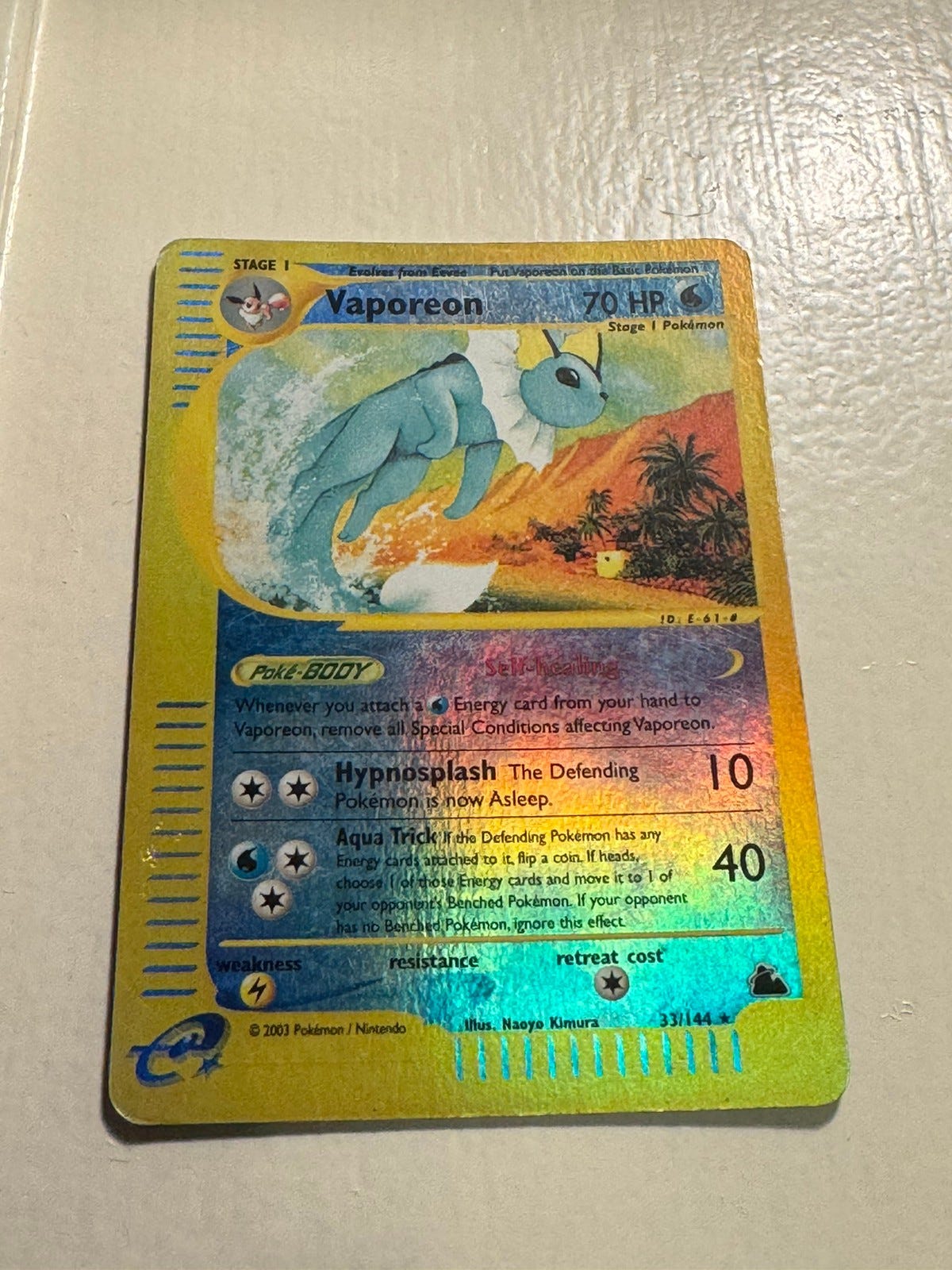 Vintage! Vaporeon [Reverse Holo] #33 Pokemon Skyridge | FINN torget