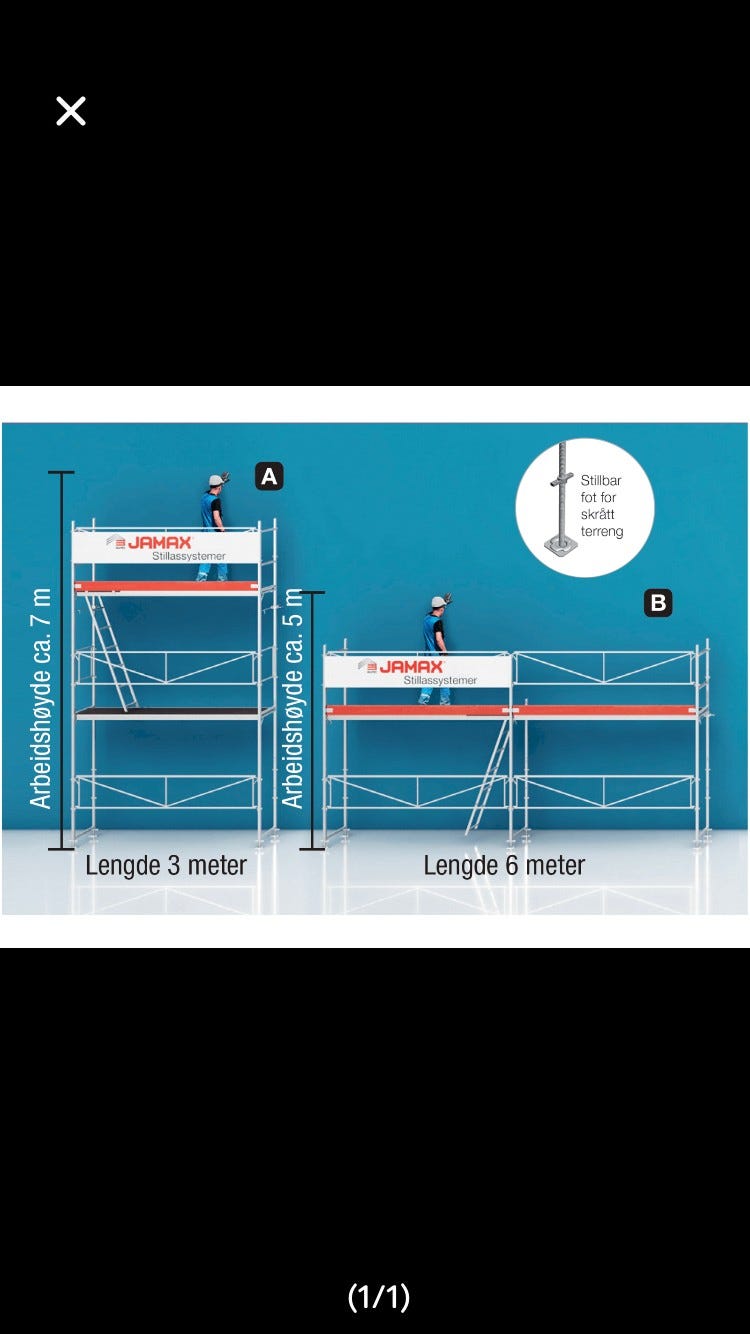 Ledig😀 JAMAX stillas til leie | FINN-torget