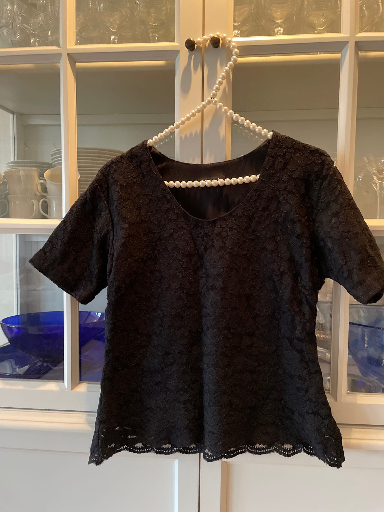 Fransa selskapstopp, blondestoff str L,mer M+ | FINN-torget