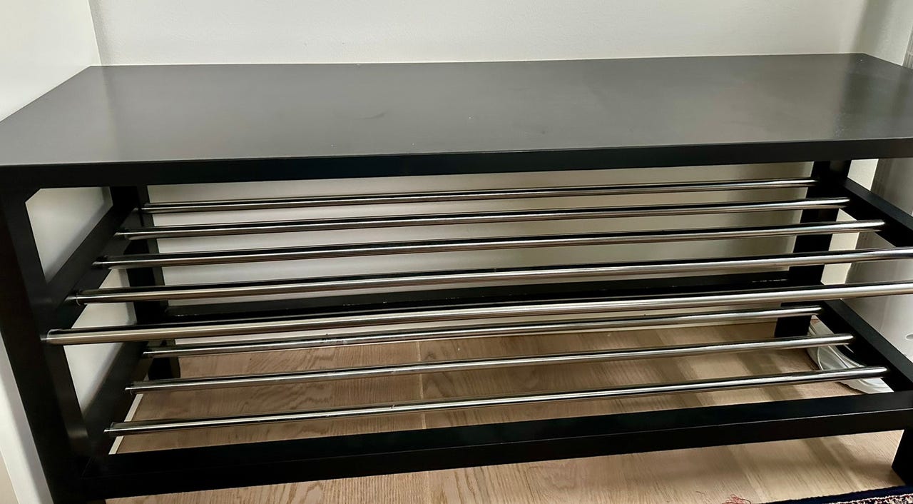 Ikea TJUSIG Entrébenk med skoplass, svart | FINN torget