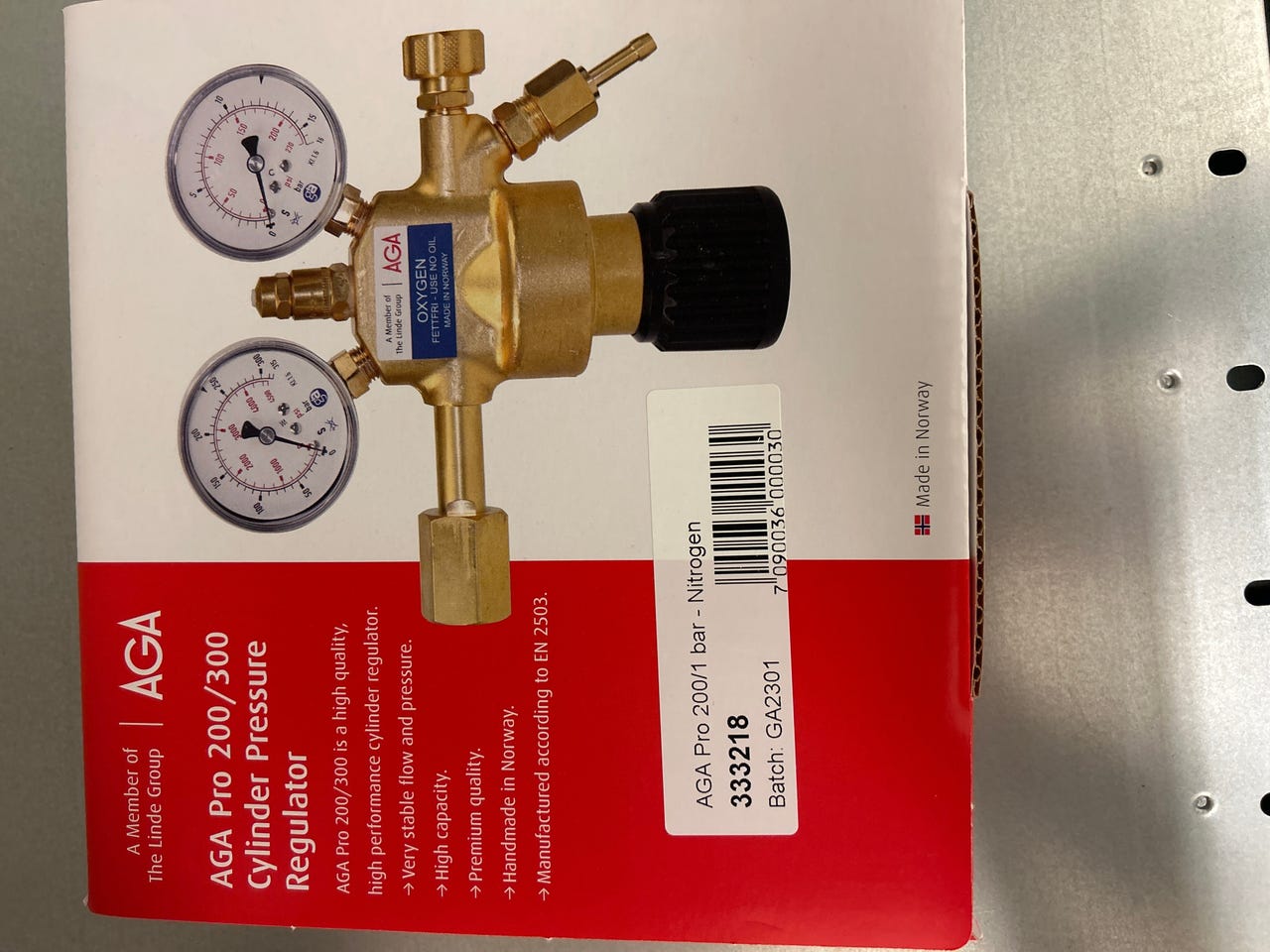 Aga pro 200/1 bar nitrogen regulator | FINN-torget
