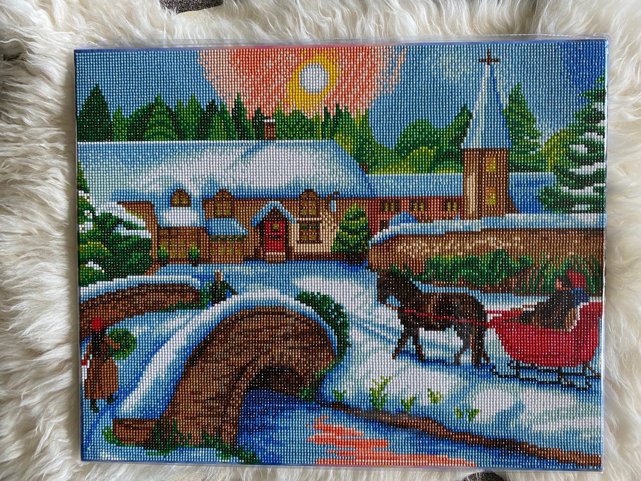 Nydelig perlet julebilde | FINN-torget