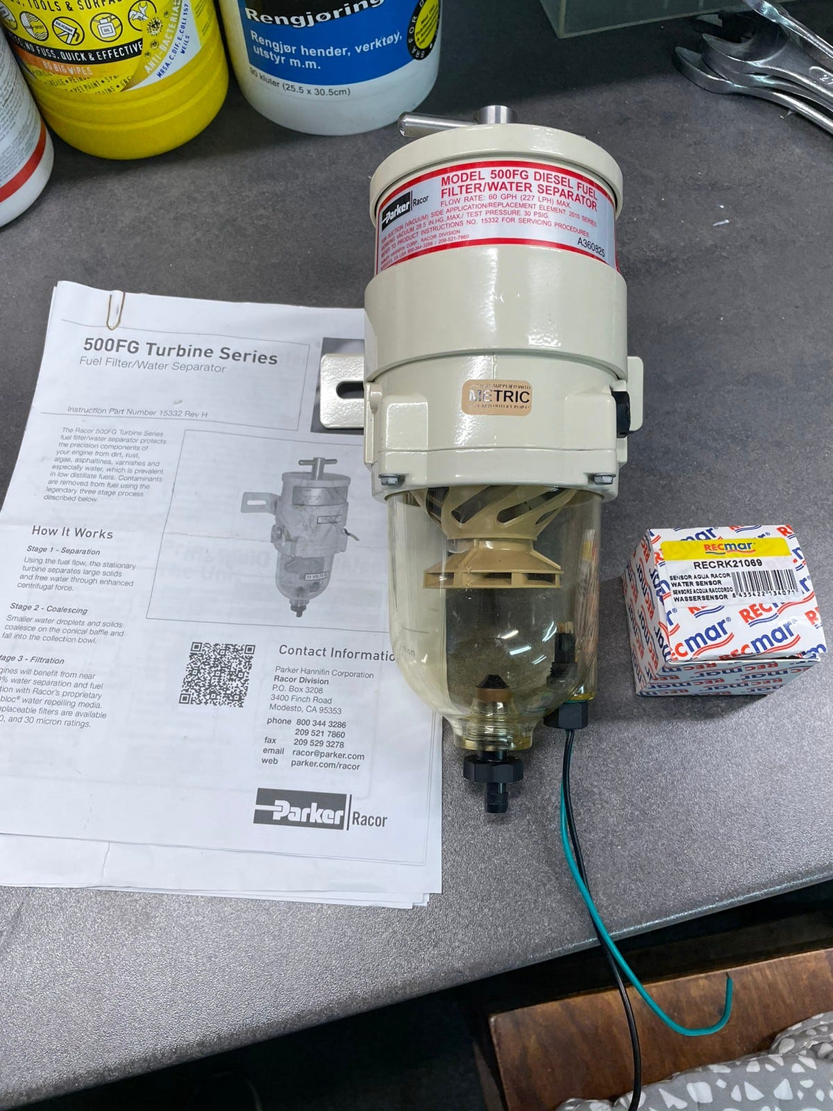 Original Racor 500FG m/vannsensor | FINN-torget