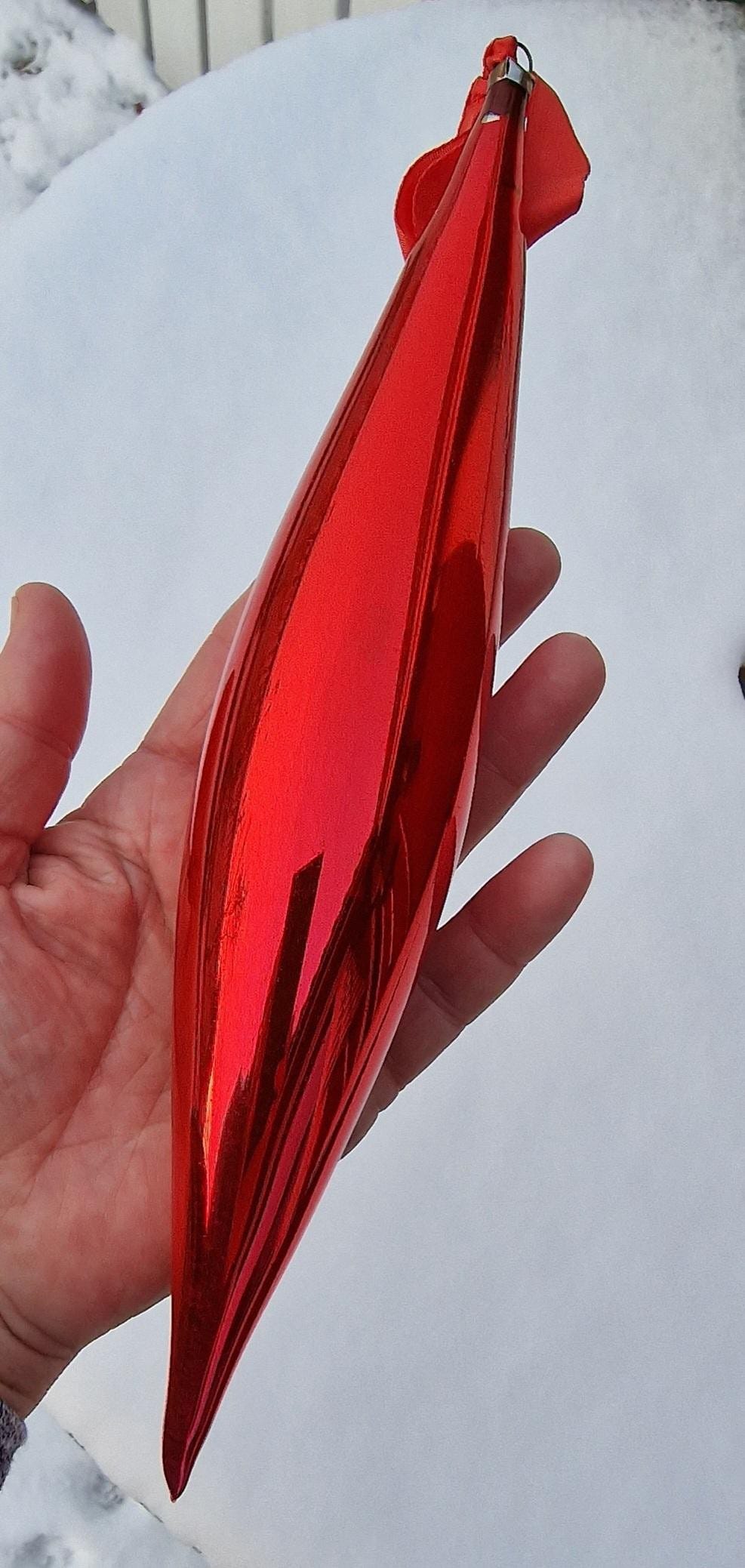 Stor gammel juletrekule i glass - julekule - juletrepynt | FINN-torget