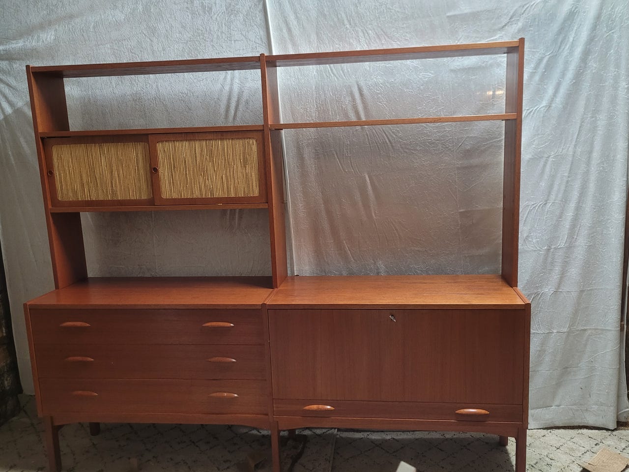 Dobbel teak reol | FINN-torget