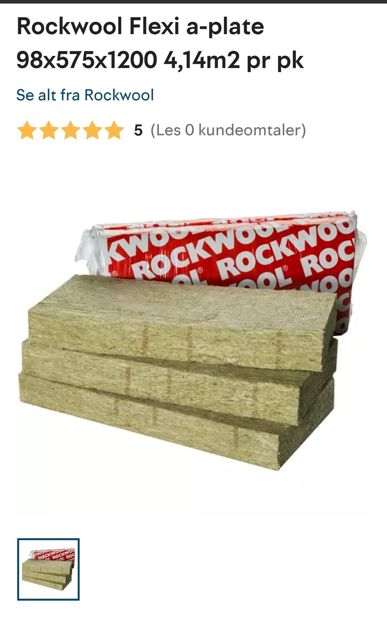 Rockwool isolasjon 148mm, 198mm | FINN torget