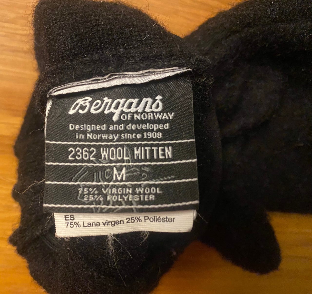 Bergans Wool Mitten ullvotter (75% virgin wool) unisex | FINN-torget