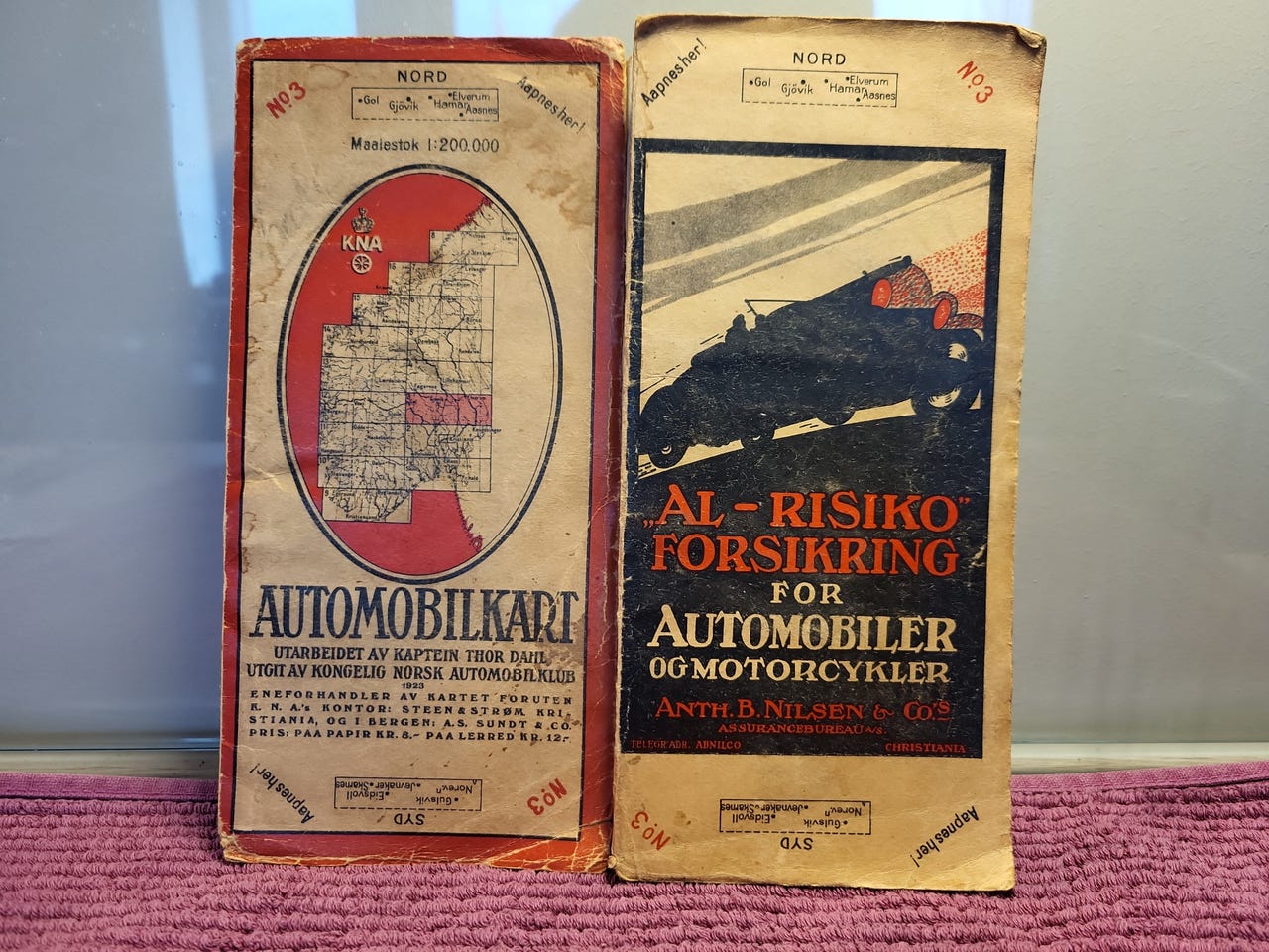 Automobilkart 1923 KNA Tiger Benzin | FINN-torget