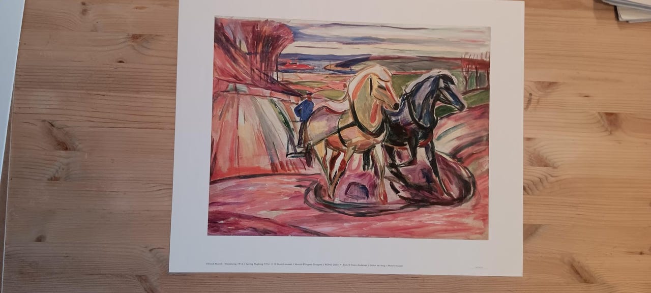 Edvard Munch trykk-Motiv Vårpløying, 40x50 cm, | FINN-torget