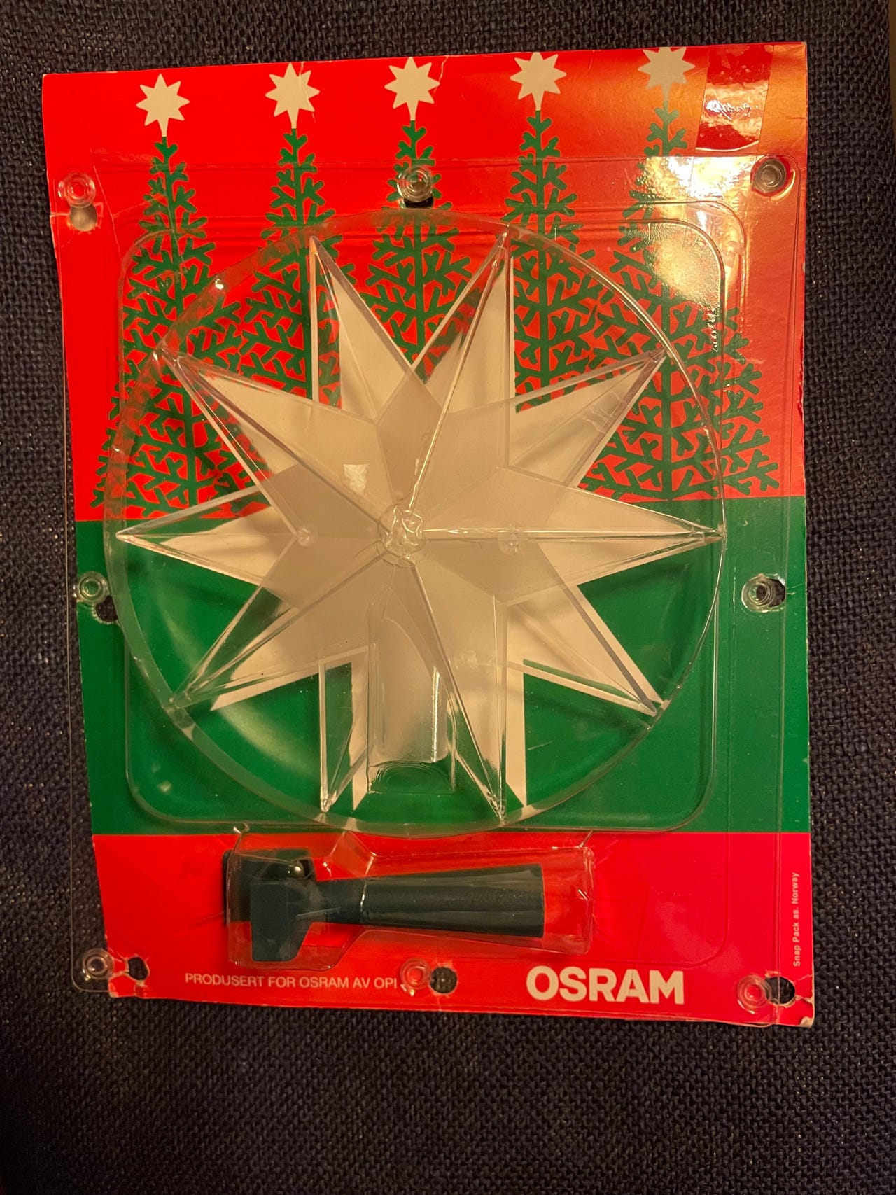 Retro Osram julestjerne, toppstjerne | FINN-torget