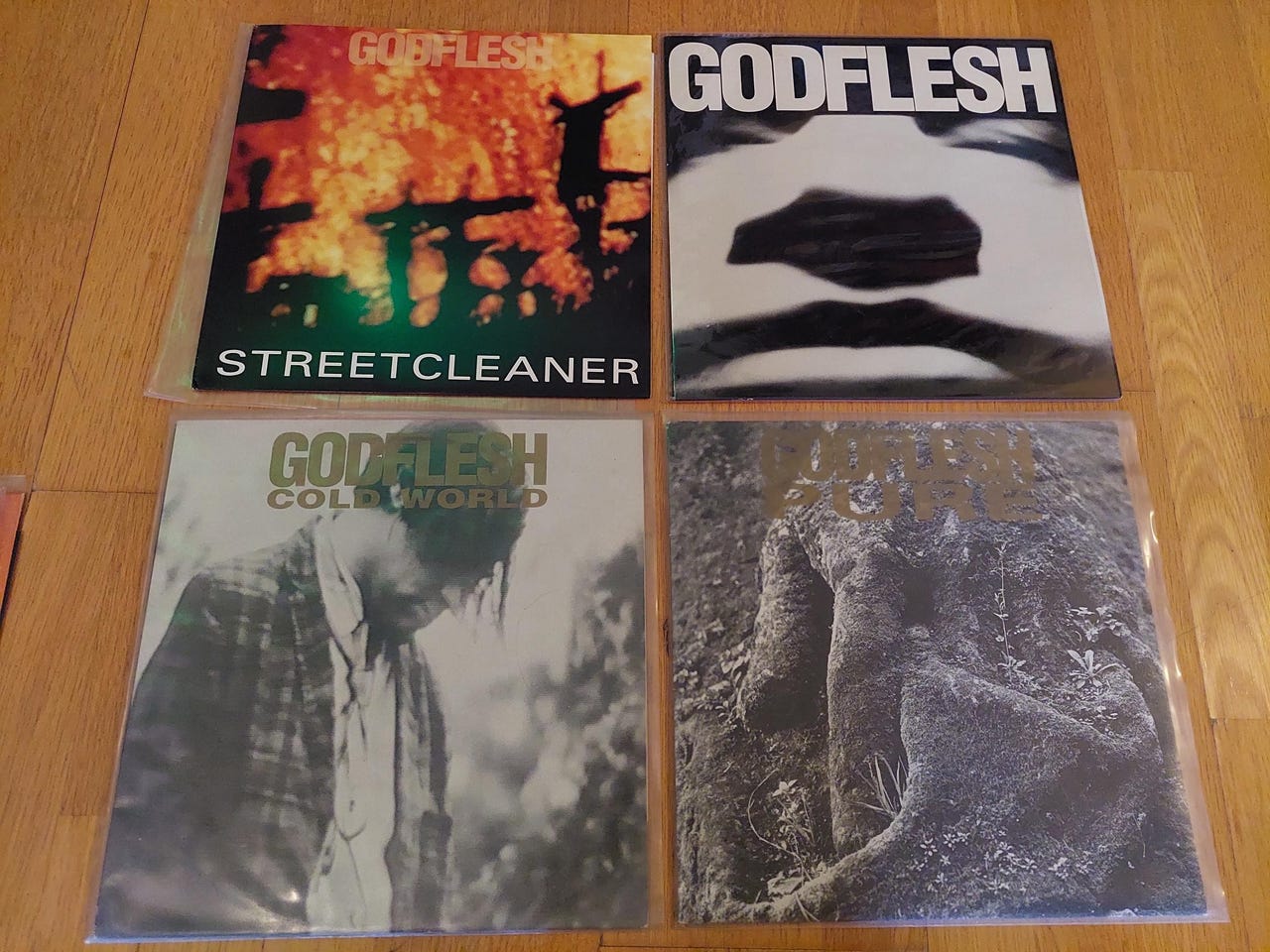 GODFLESH LP gamle/første pressinger streetcleaner pure cold world ...