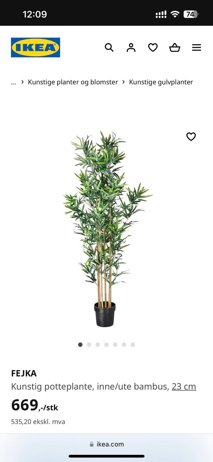 Falsk plante fra Ikea - Fejka | FINN torget