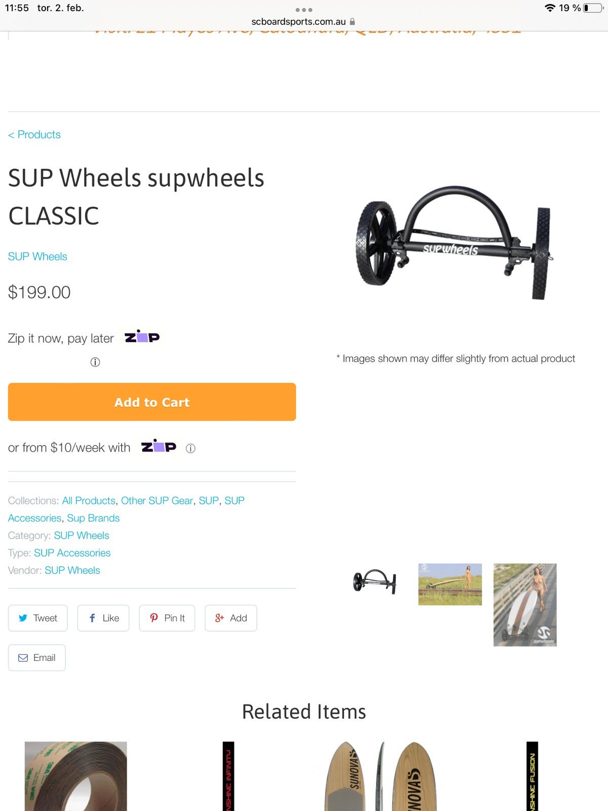 Surfing wheels SUPWHEELS | FINN-torget