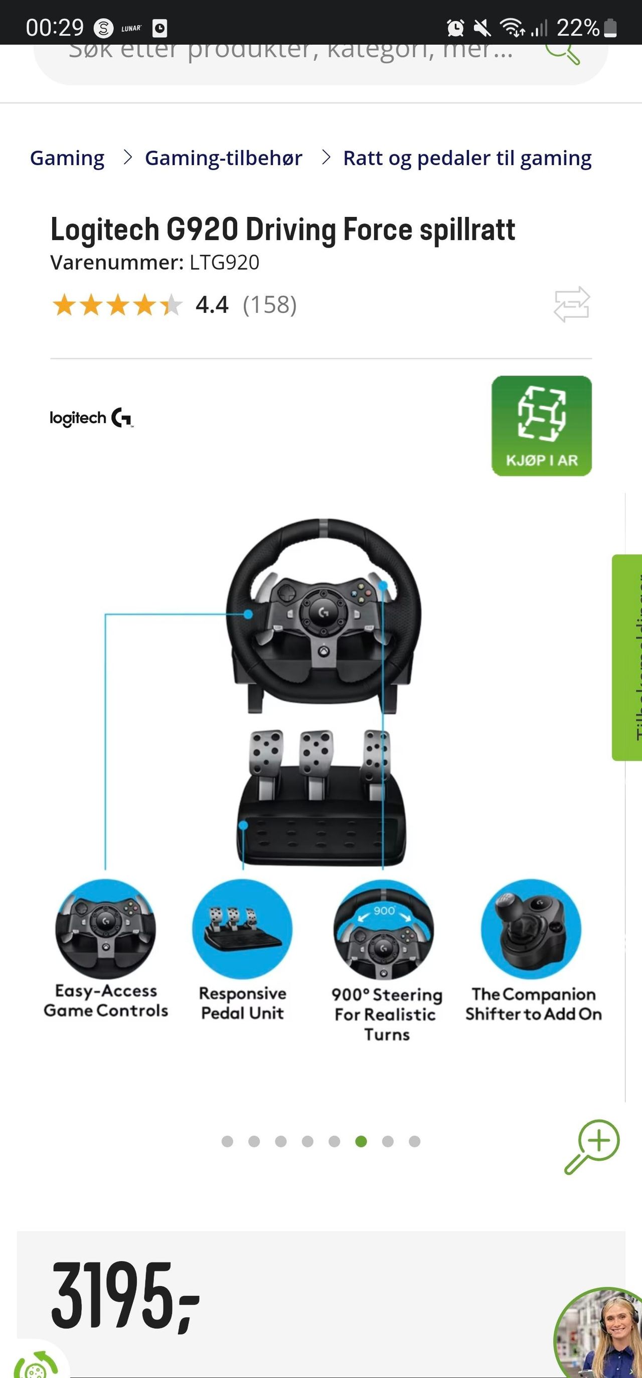 Selger logitech g920 med girspak | FINN torget