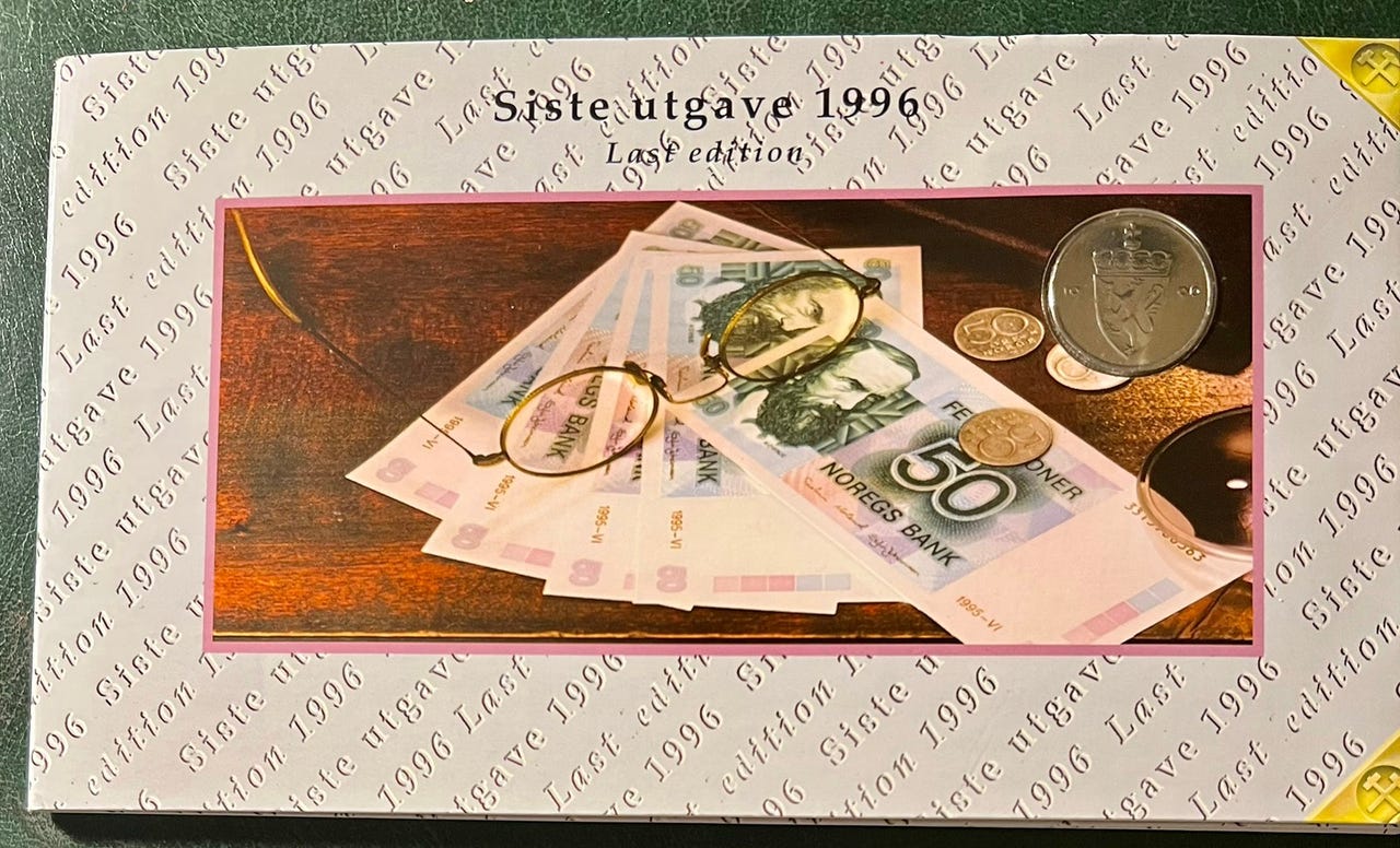 NORGE. 50KRONER 1996 SVART OVERTRYKK MED NYTT HVITT NUMMER. 16.09.96 Kv ...