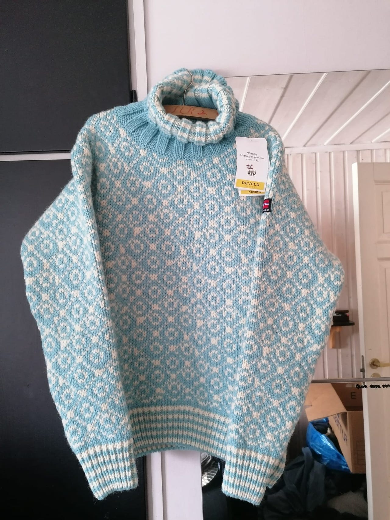 Brand new DEVOLD Svalbard ull genser 100% wool jumper - XS/36-38 - blue ...