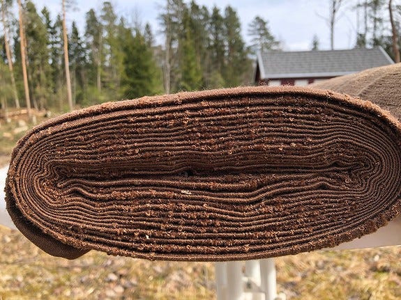 Retro gardinstoff med struktur | FINN-torget