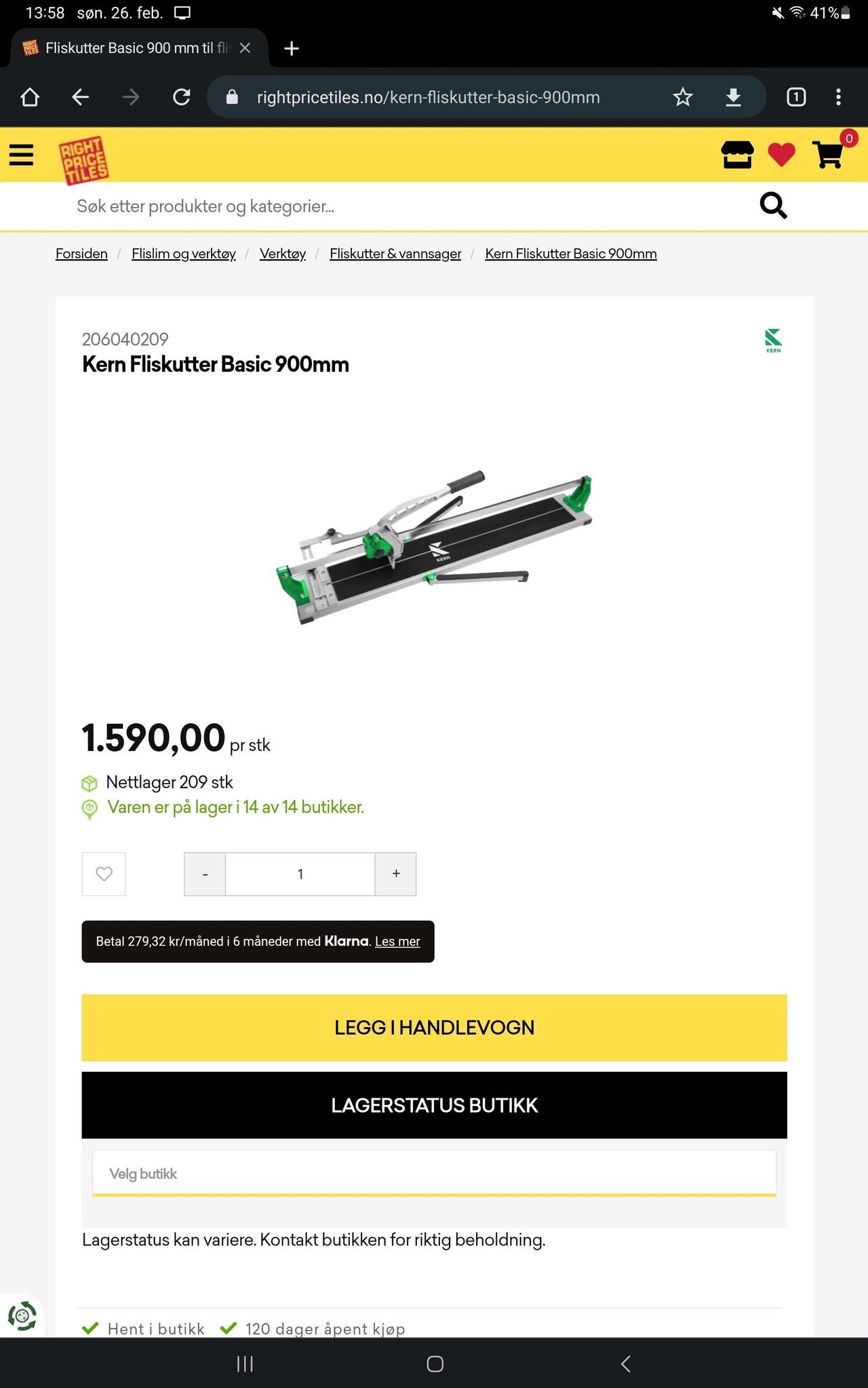 Fliskutter 900mm | FINN-torget