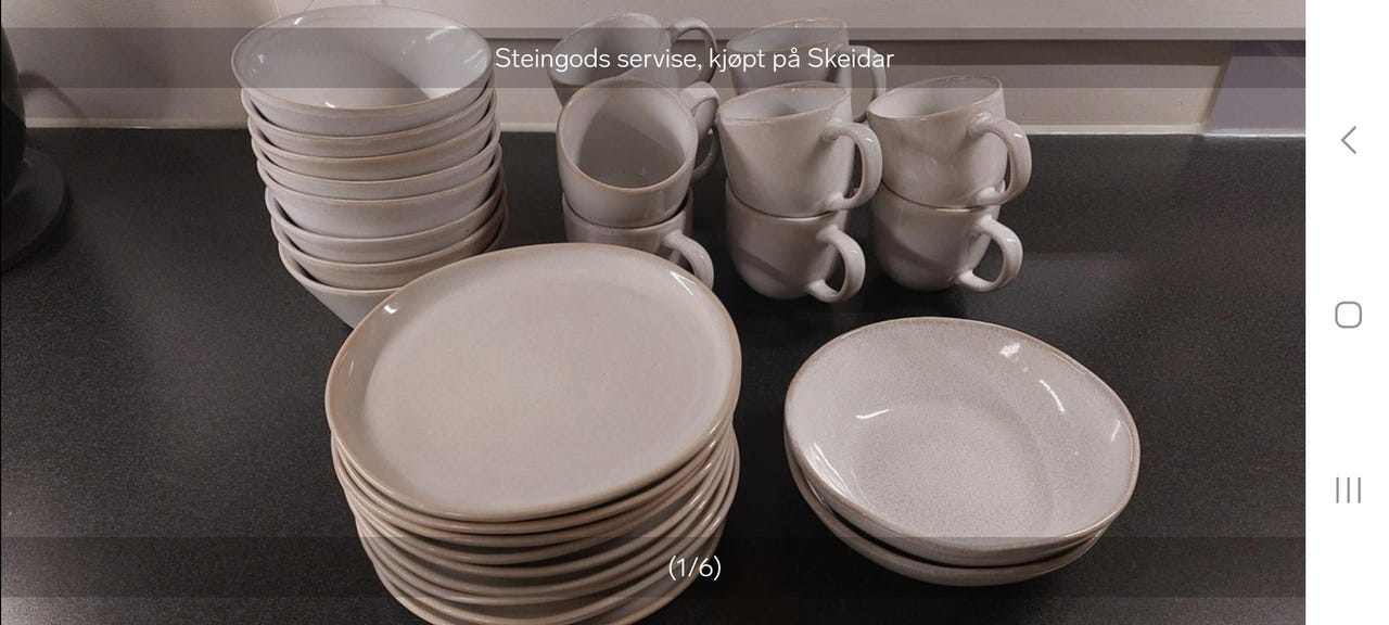 Steingods servise | FINN-torget