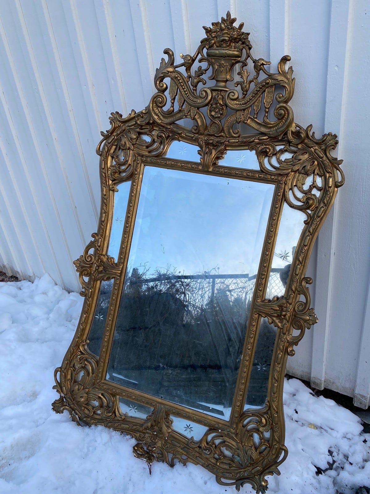 Stort antikt speil | FINN-torget