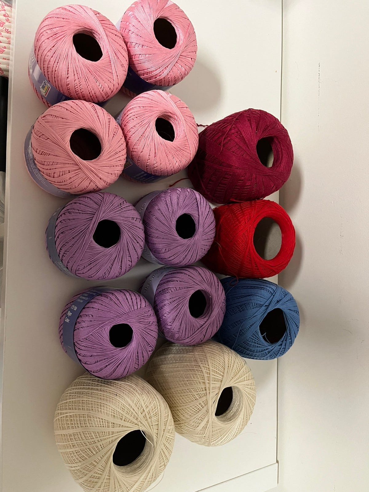 Tynt mercerizerede bomull heklegarn | FINN-torget