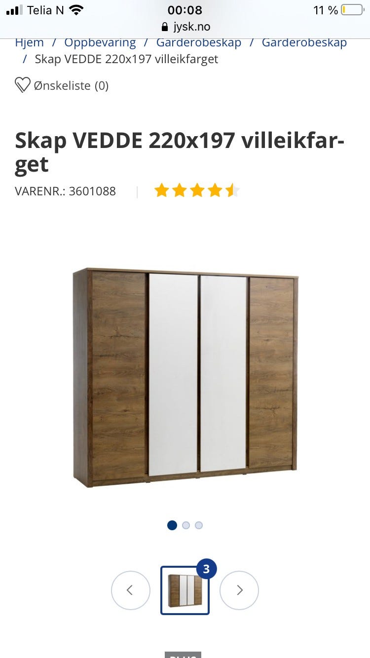 Klesskap fra Jysk | FINN torget