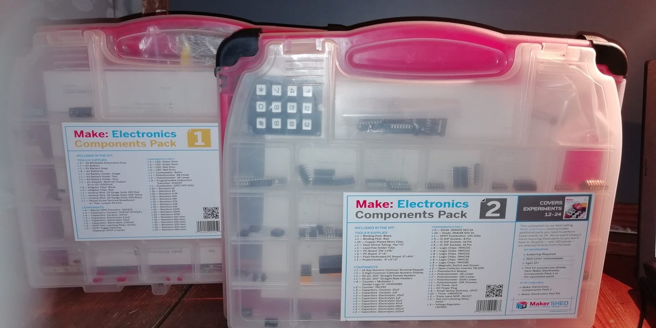 Make Electronics Components Pack 1+2+eksperimentbok. Elektronikk for begynnere. | FINN torget