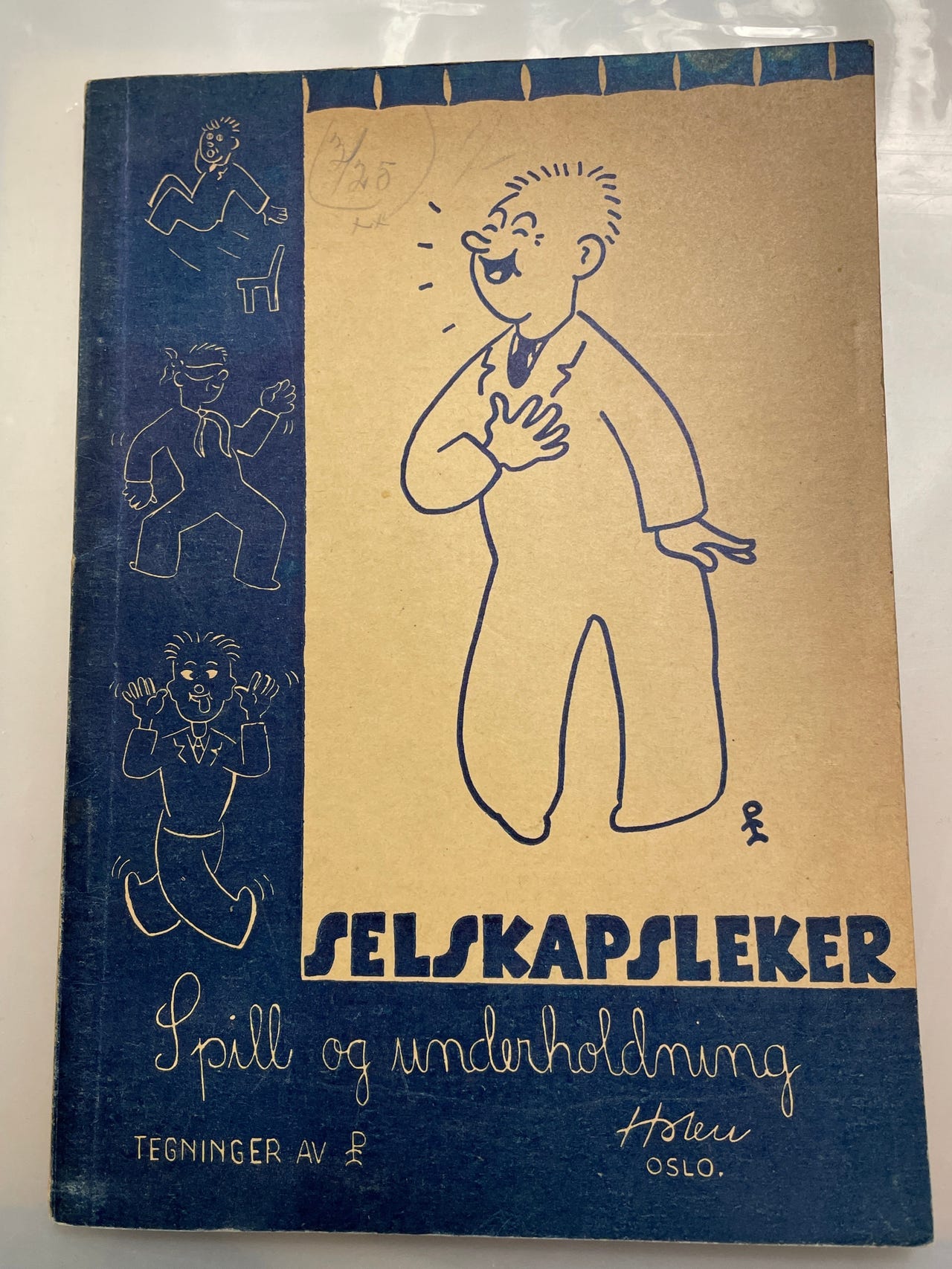 Selskapsleker Spill Underholdning 1944 - tegning Per Henrichs - Reidar ...