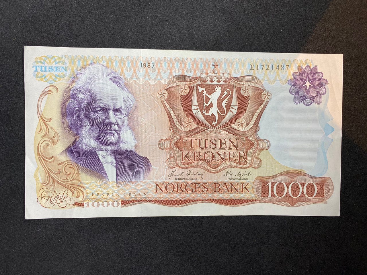 1000 kroner 1987 Ibsen uten midtbrett i god kvalitet. | FINN torget