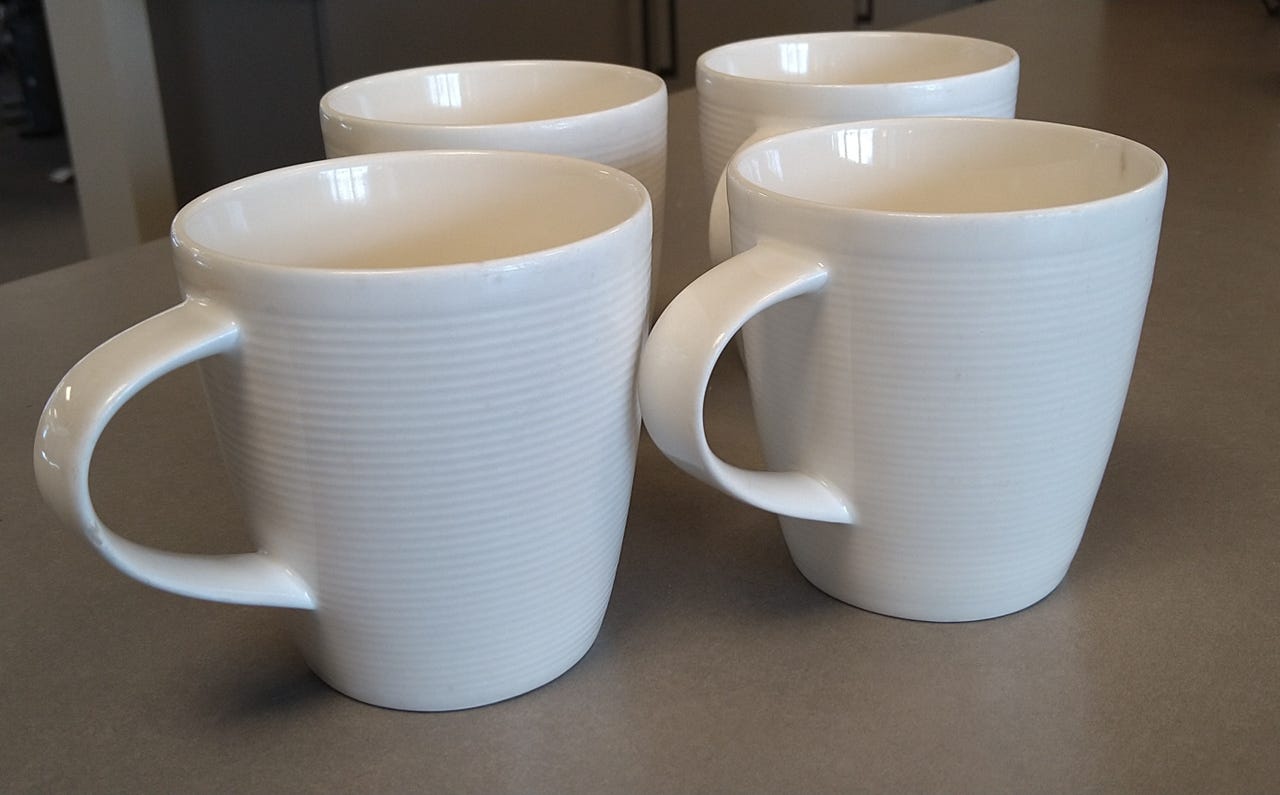 4 forskjellige typer kaffekopper, RESERVERTE. | FINN-torget