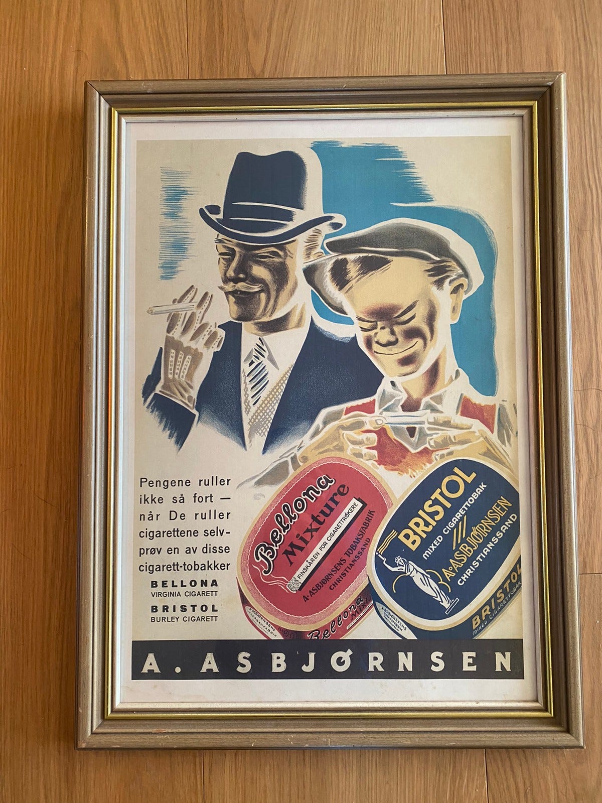 Eldre originalt tobakk reklame plakat | FINN torget