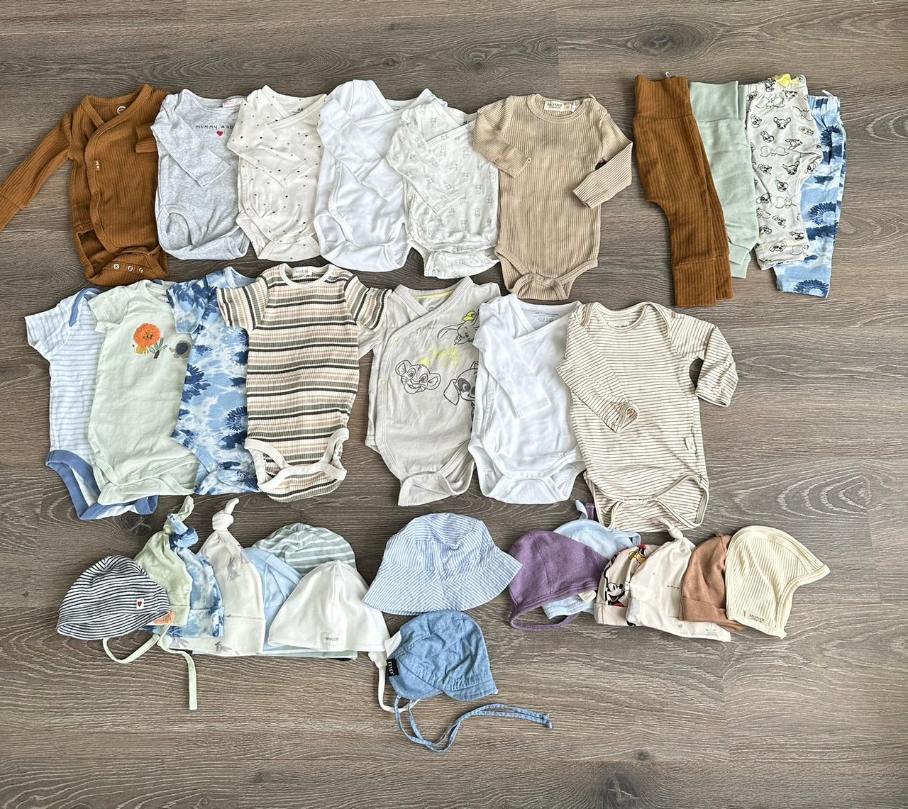 Klespakke str.62 sommer nøytral farge gutt/jente (Marmar,Newbie,H&M ...