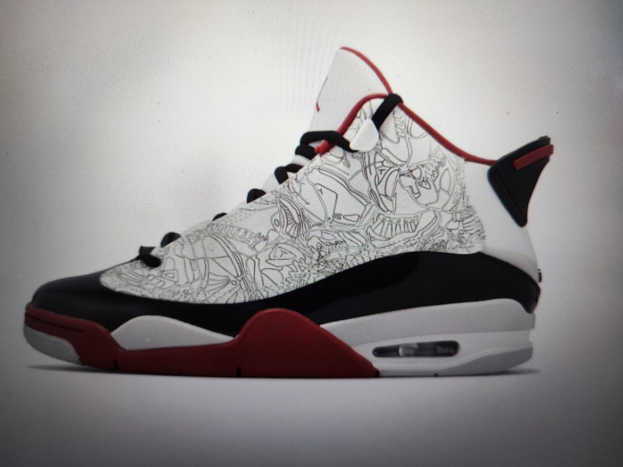 Air Jordan str 47,5 Men Dub Zero Sneakers White/Fire Red-Black 311046 ...