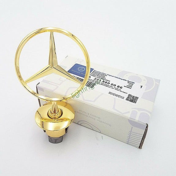 Mercedes panser stjerne - stjerne emblem gull / C-Klasse, E-Klasse ...