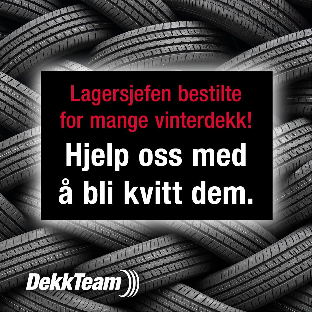 Supersalg på vinterdekk - alt skal vekk! | FINN-torget